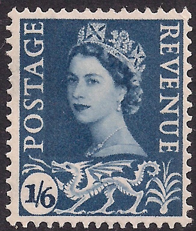 WALES GB 1967 1/-6d Grey Blue Wilding Umm SG W6 ( 78 ) | Great Britain ...
