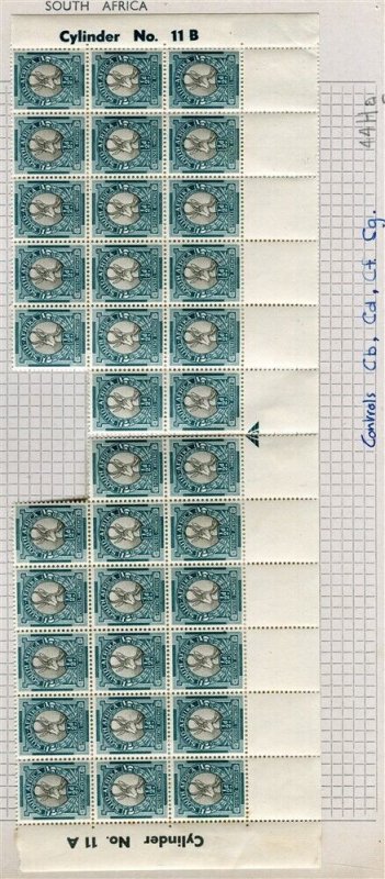 SOUTH AFRICA; 1947-54 early Springbok issue LARGE MINT MNH Margin BLOCK ...