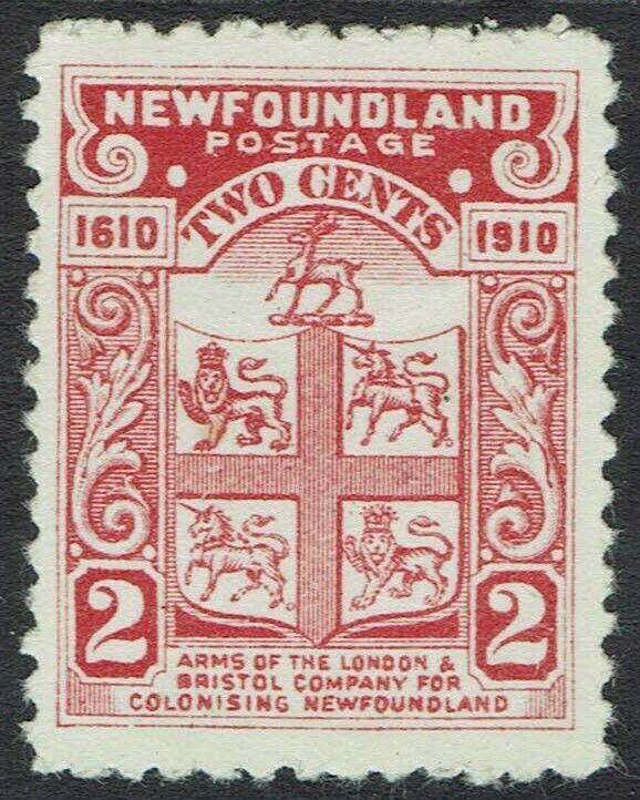 Newfoundland 1910 GUY Issue 2c MAP Perf 12 With Certificate | Canada ...
