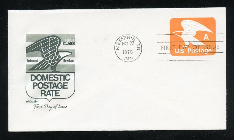 US U580 15 cent Envelope "A" Eagle UA Artmaster cachet FDC | United ...