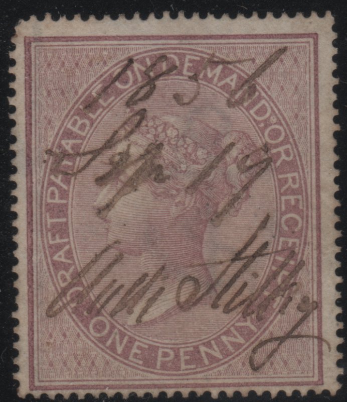 SG F6 1d Draft Payable on Demand or Receipt Barefoot 02 | Great Britain ...