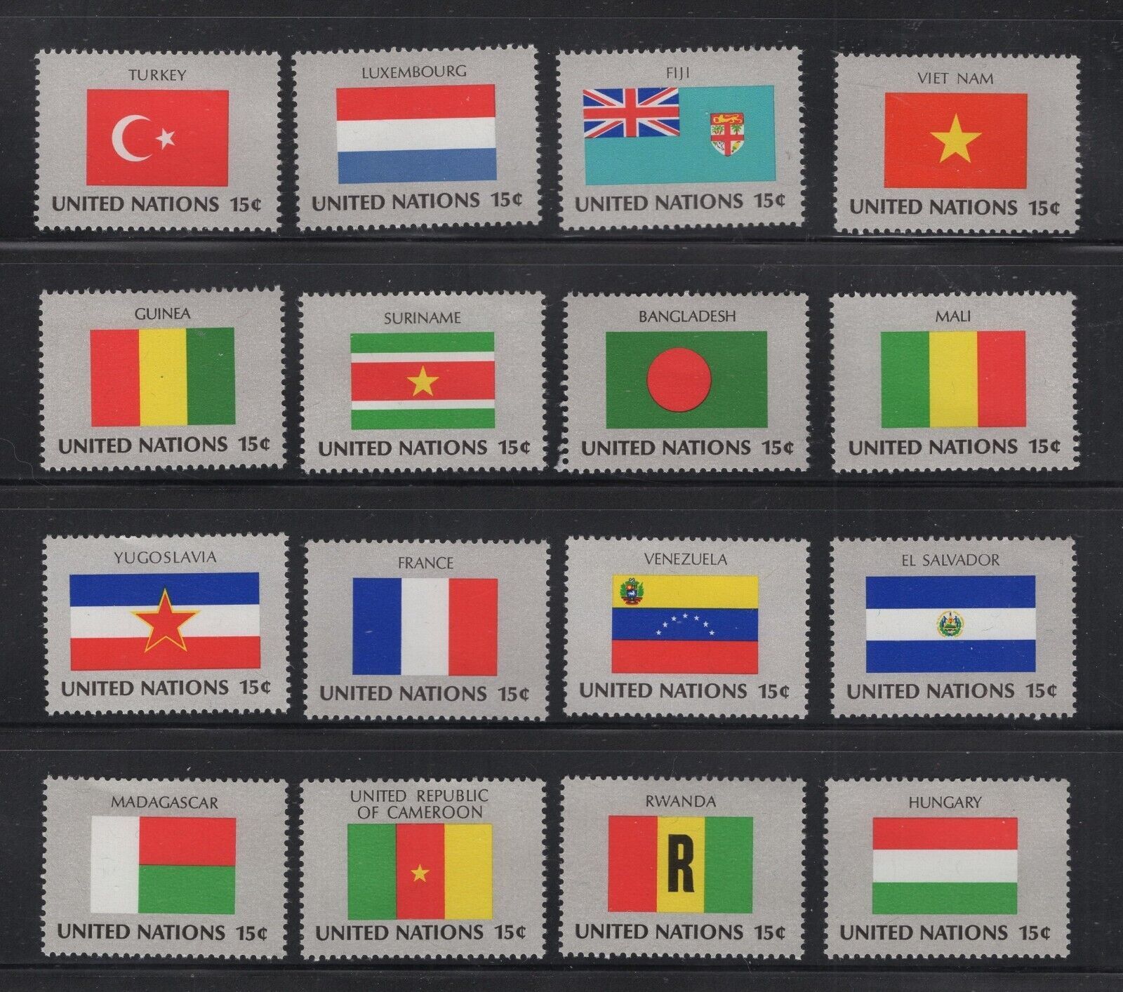 UN #325-40 (1980 Flag set) VFMNH CV $4.00 | Worldwide - United Nations ...