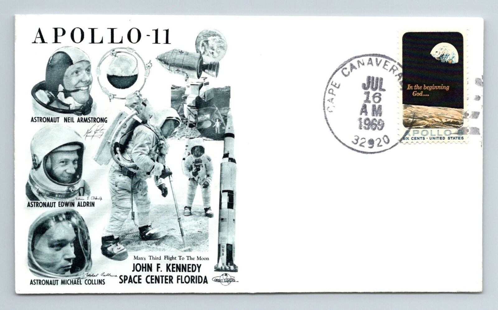 1969 Apollo 11 - Man's 3rd Flight to the Moon - JFK Space Center ...