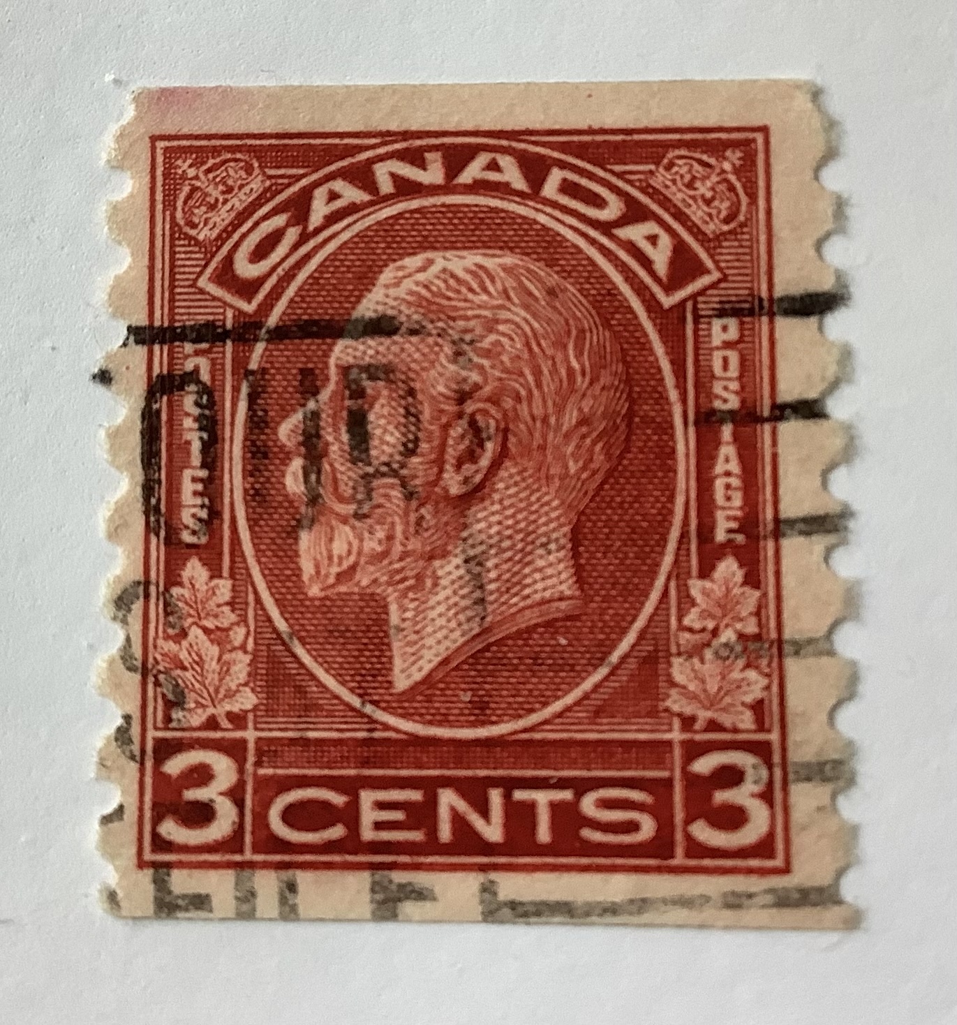 Canada 1933 - Scott 207 coil used - 3c George V type of 1932 | Canada ...