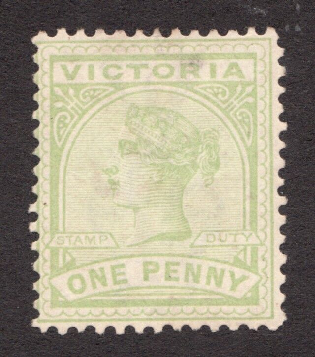 Antique 1886-89 Victoria, Australia Sc# 161, One Penny, Light Green ...