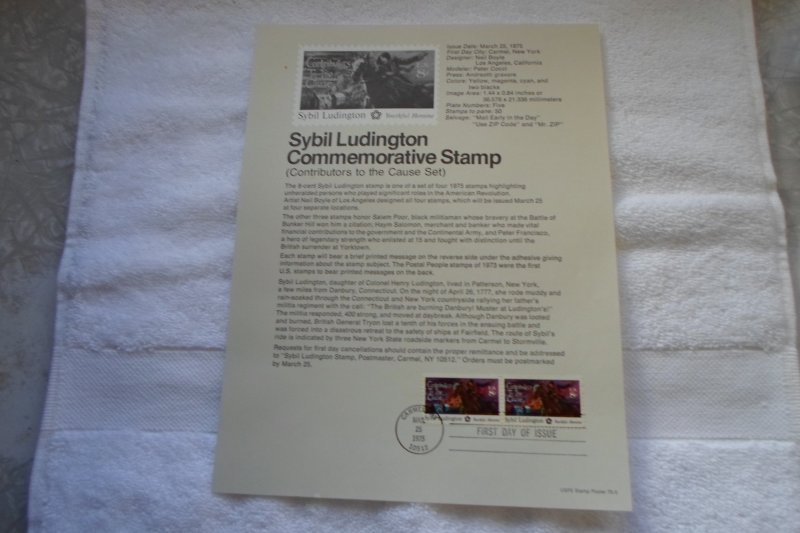 8 Cents Sybil Ludington Comm. Stamp MAR. 25, 1975 | United States ...