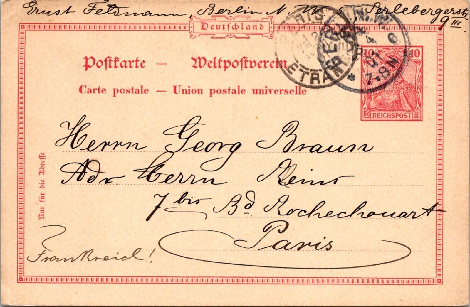 Germany 1901 - Postcard - Berlin - F67057 | Europe - Germany & Colonies ...