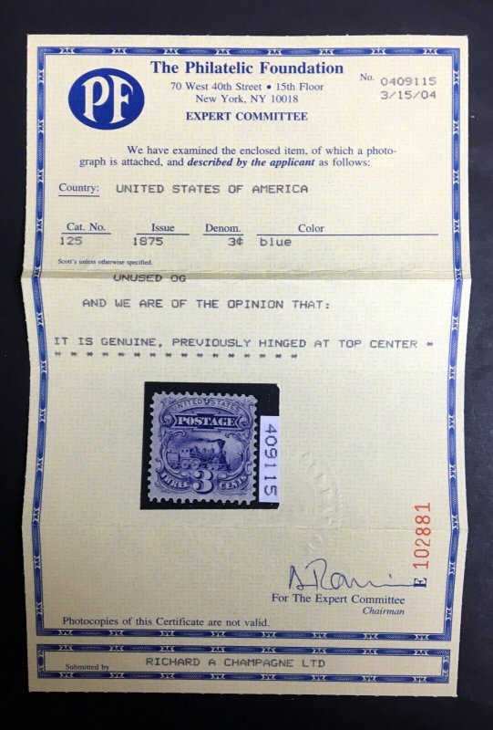 US Stamps #125 Mint OG LH PSE & PF Certs LOT #91805* | United States ...