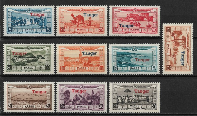 French Morocco Tanger 1929,Air Mail,Scott # CB11-CB20,VF Mint Hinged*OG ...
