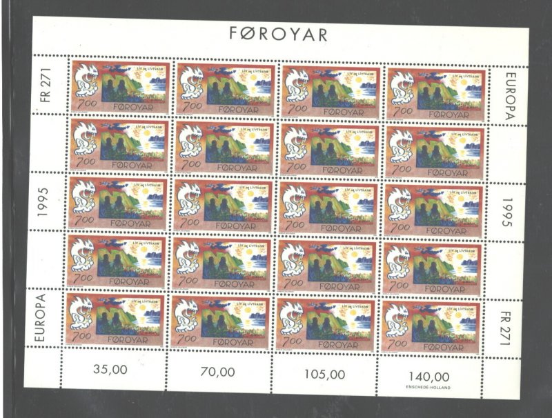 Foroyar 1995 "Europe" #282-283 1 Set=$0.75 Choose Position MNH | Europe ...
