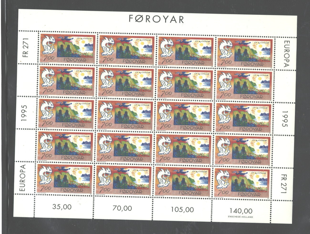 Foroyar 1995 "Europe" #282-283 1 Set=$0.75 Choose Position MNH | Europe ...