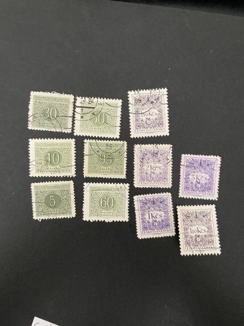 Czechoslovakia sc J82-J90,J92,J93 u | Europe - Czech Republic, Postage ...