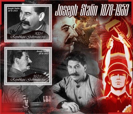 Stamps. Famous People, Joseph Stalin USSR 2022 year 1+1 sheets perf Gabon | Africa - Gabon ...