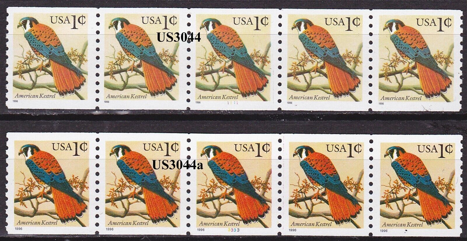 PNC5 1c Kestrel US 3044, US 3044a Lot (2) MNH F-VF | United States ...