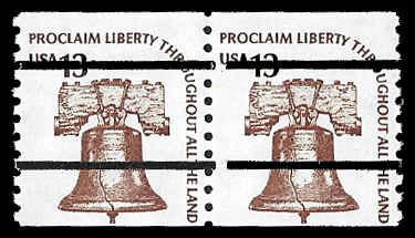 PCBstamps US #1618a Coil Pair 26c(2x13c)Liberty Bell, MNH, (9) | United ...
