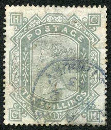 SG135 10/- Greenish Grey wmk ANCHOR White Paper (a bit Grubby) Cat 9000 ...