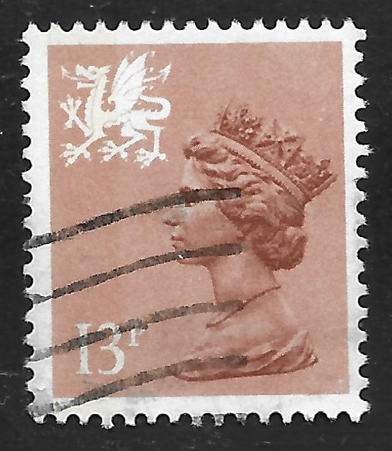 Great Britian - Wales & Monmouthshire #WMMH22 13p Queen Elizabeth II ...