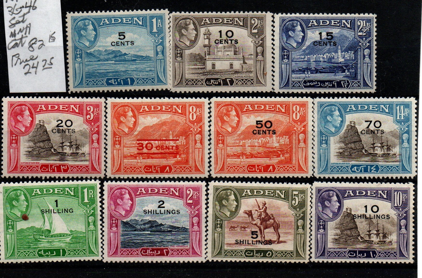 Aden 36-34 Set Mint Never Hinged | Middle East - Aden, General Issue ...