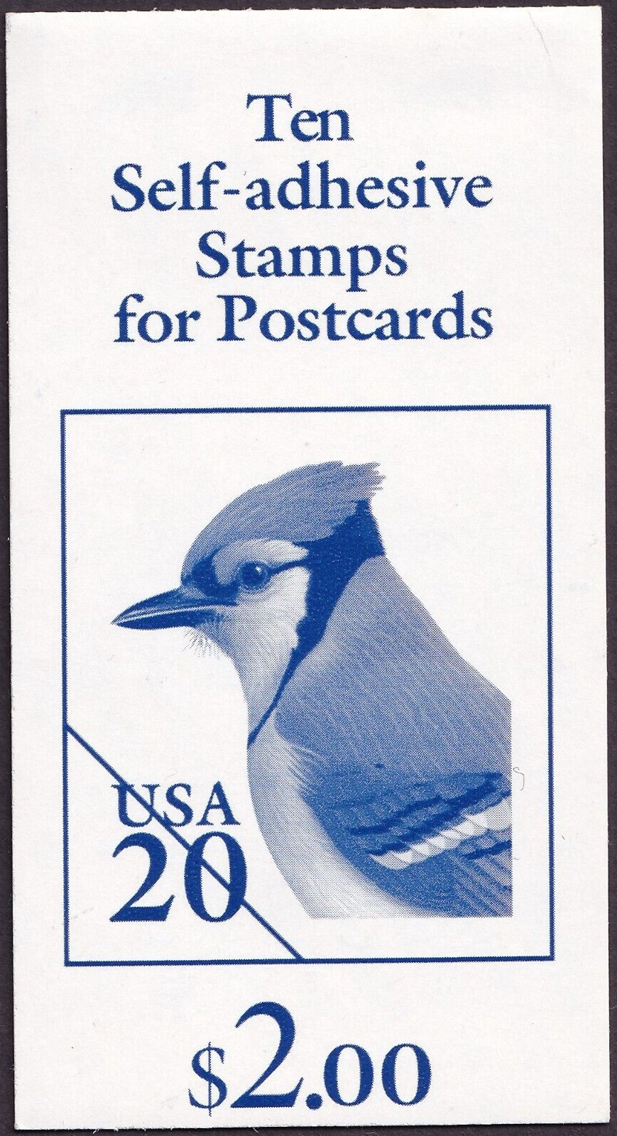 Scott #BK237 (3048b-3048c) 20¢ Bluejay Booklet of 10 Postcard Stamps ...