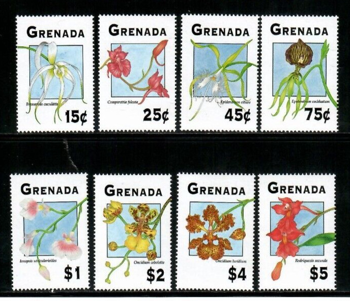 Grenada 1994 - Flowers Orchids - Set Of 8 Stamps - Scott #2337-44 - MNH ...