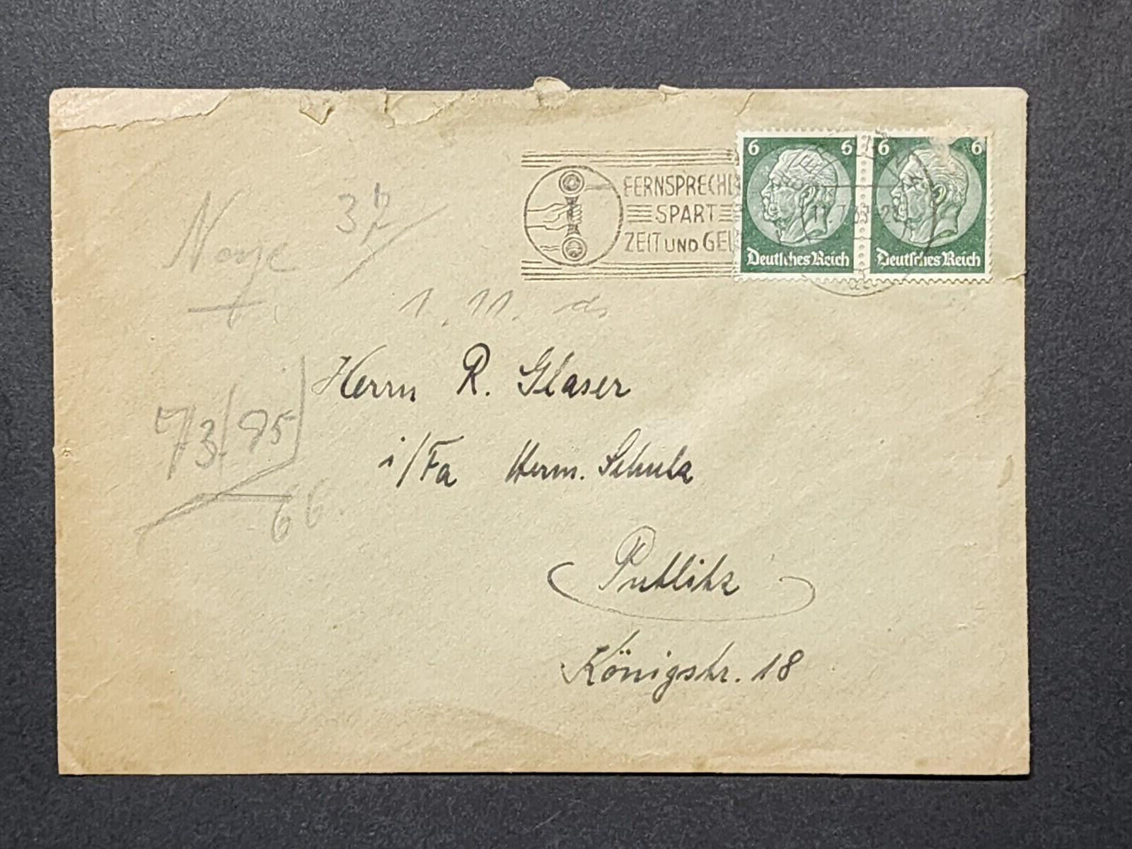 WW2 WWII Germany Third Reich Nazi Cover Envelope w special cancel + 2 ...