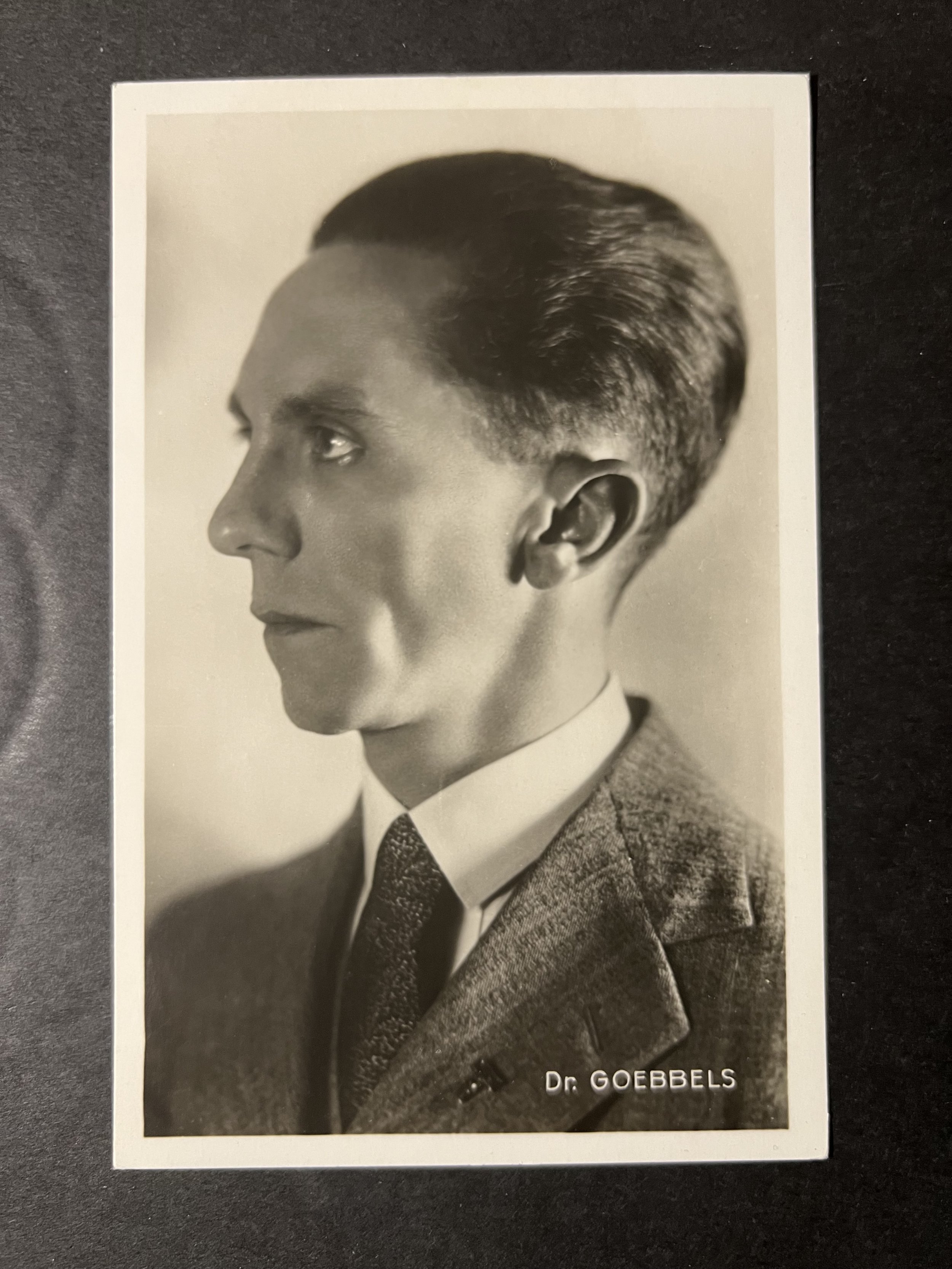Mint Nazi Germany Postcard RPPC Dr Goebbels Portrait Photo Propaganda ...