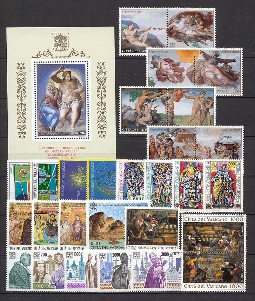 1994 Vatican City - Sc# 942-970 - Complete year set - MNH | Europe ...
