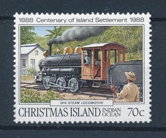 [113981] Christmas Island 1988 Railway trains Steam Locomotives From ...