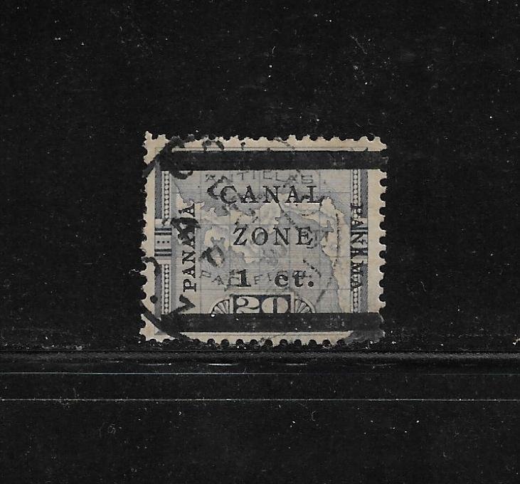 Canal Zone Stamps: 1906 Overprint Issue #16b (1c on 20c, Type c); Used ...