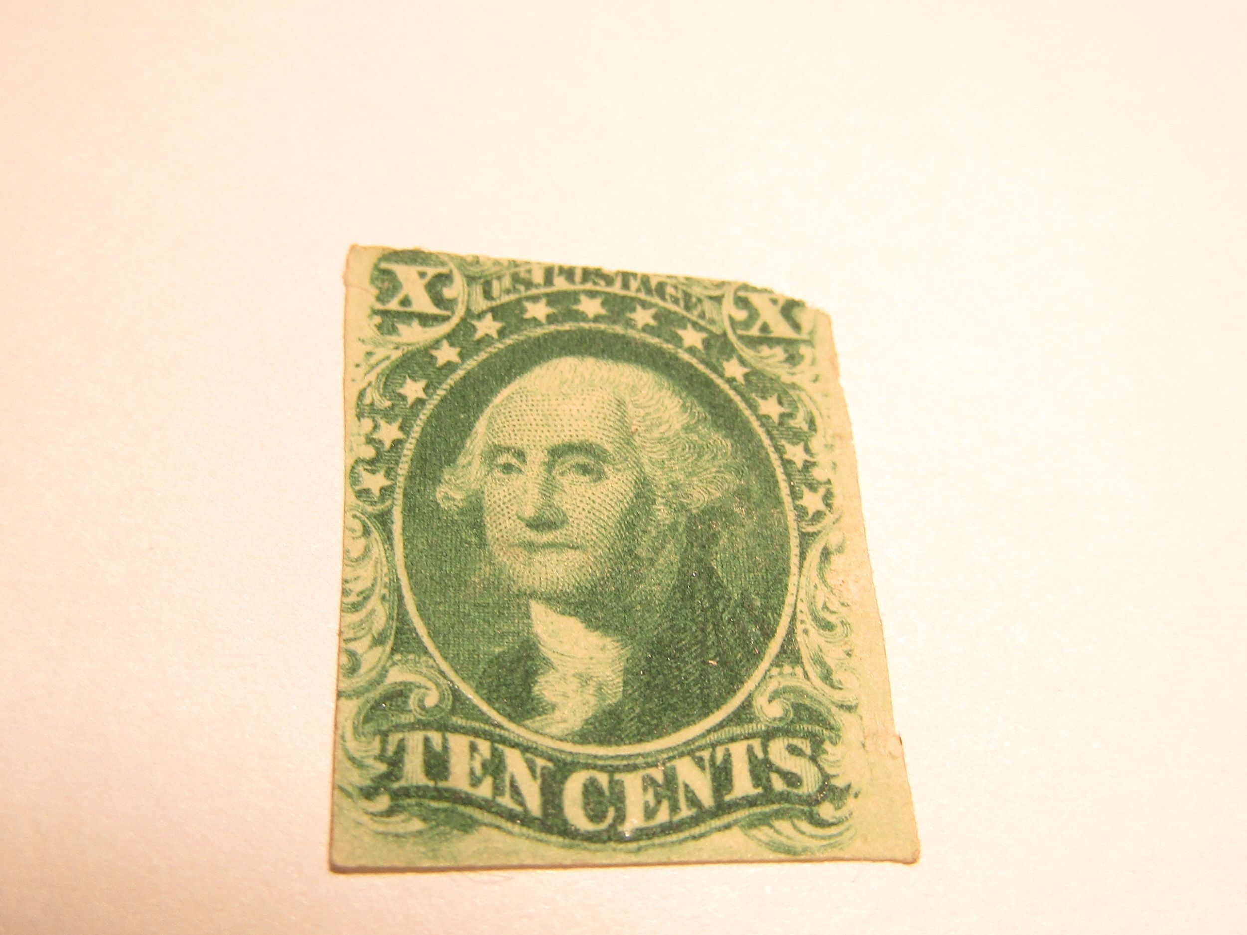 U.S. Stamp, Scott #35 MINT NG, UNUSED, Perforation cut off on all 4 ...