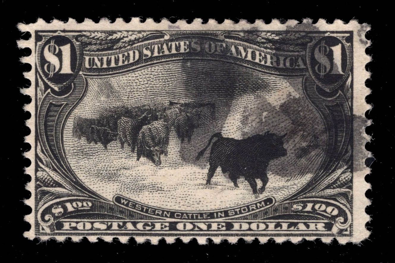 US Stamps # 292 $1 Trans-Miss Used $700 LOT #29906 | United States ...