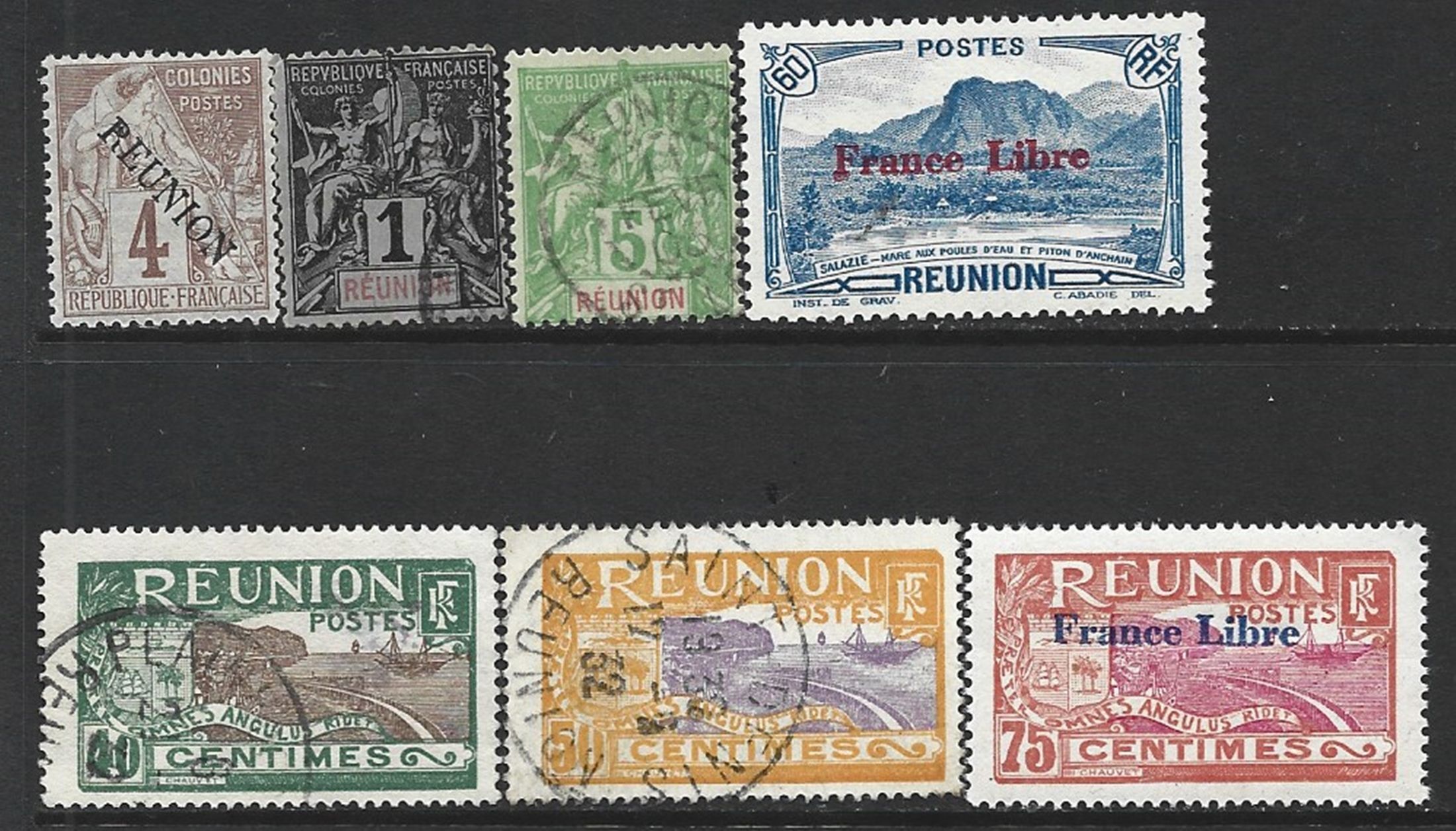 Collection LOT 13050 Reunion 7 AC Stamps 1892+ Cv+$19 | Europe - France ...