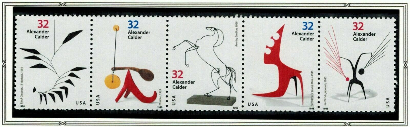 US Scott # 3198-3202 Strip Of 5 Stamps MNH Alexander Calder / HipStamp