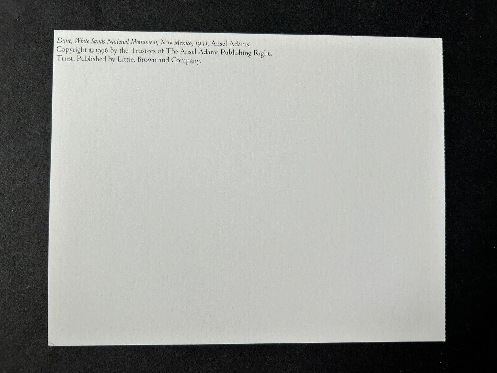 Ansel Adams 2024 FDC Maxicard Maximum Postcard White Sand Dune National ...