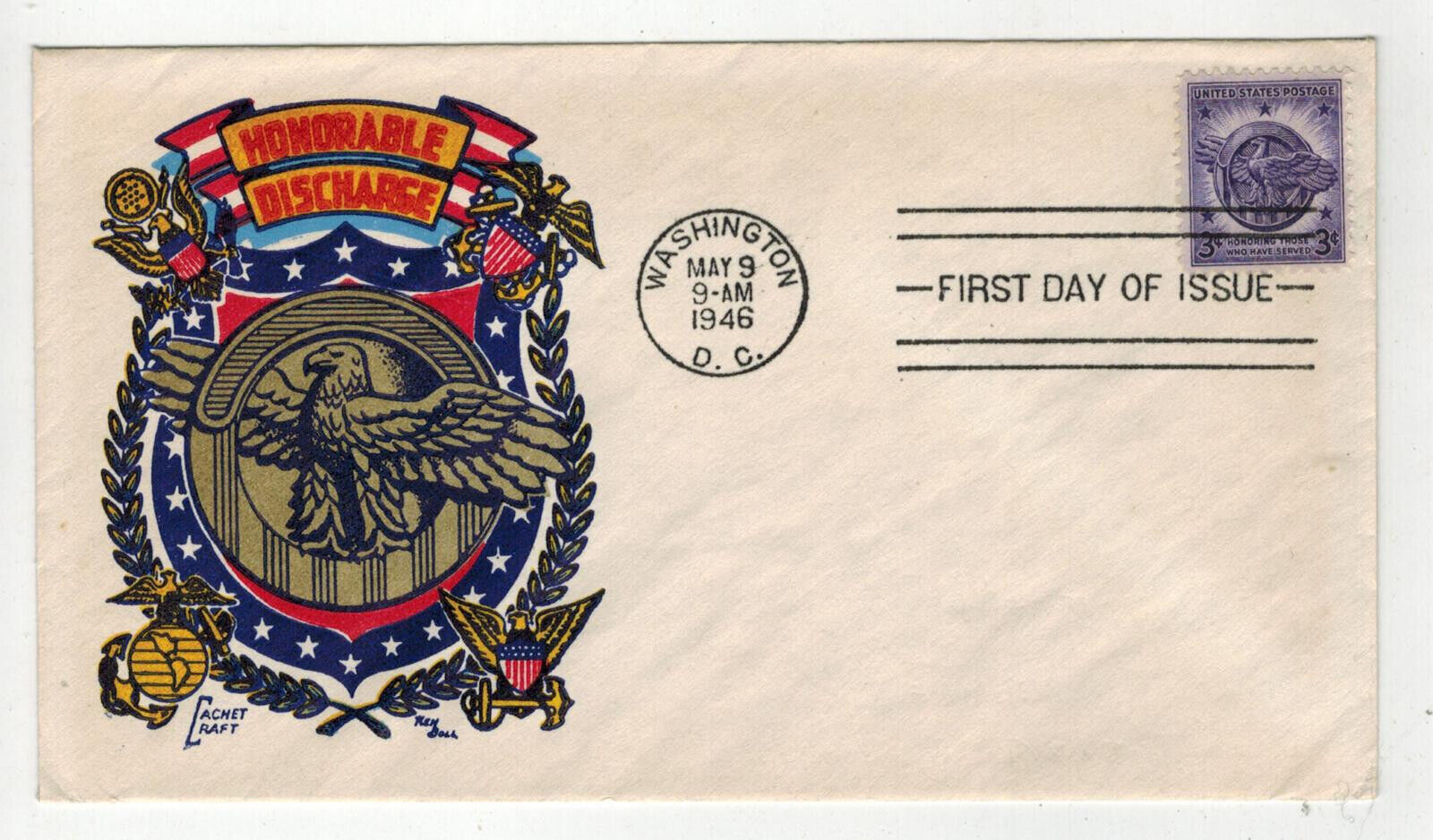 1945 WW2 Patriotic Honorable Discharge WAR Service Button 940-23 5 ...