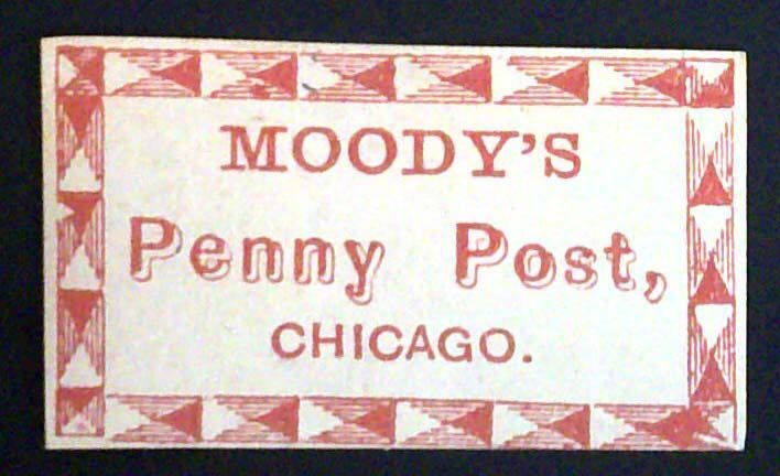 Moody's Penny Post, Chicago - a - on White wove paper - Red - Bogus 2 ...