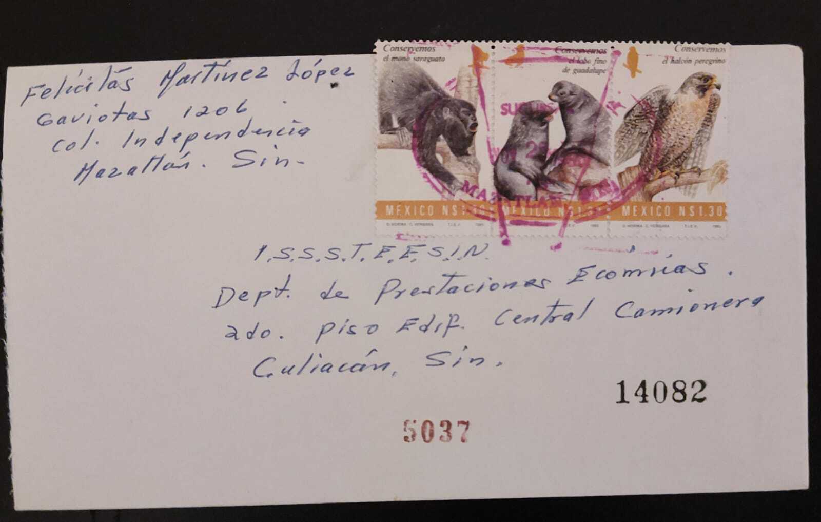 Sd)1996, México, Carta Circulada en México, CON Cancelación Mazatlán ...