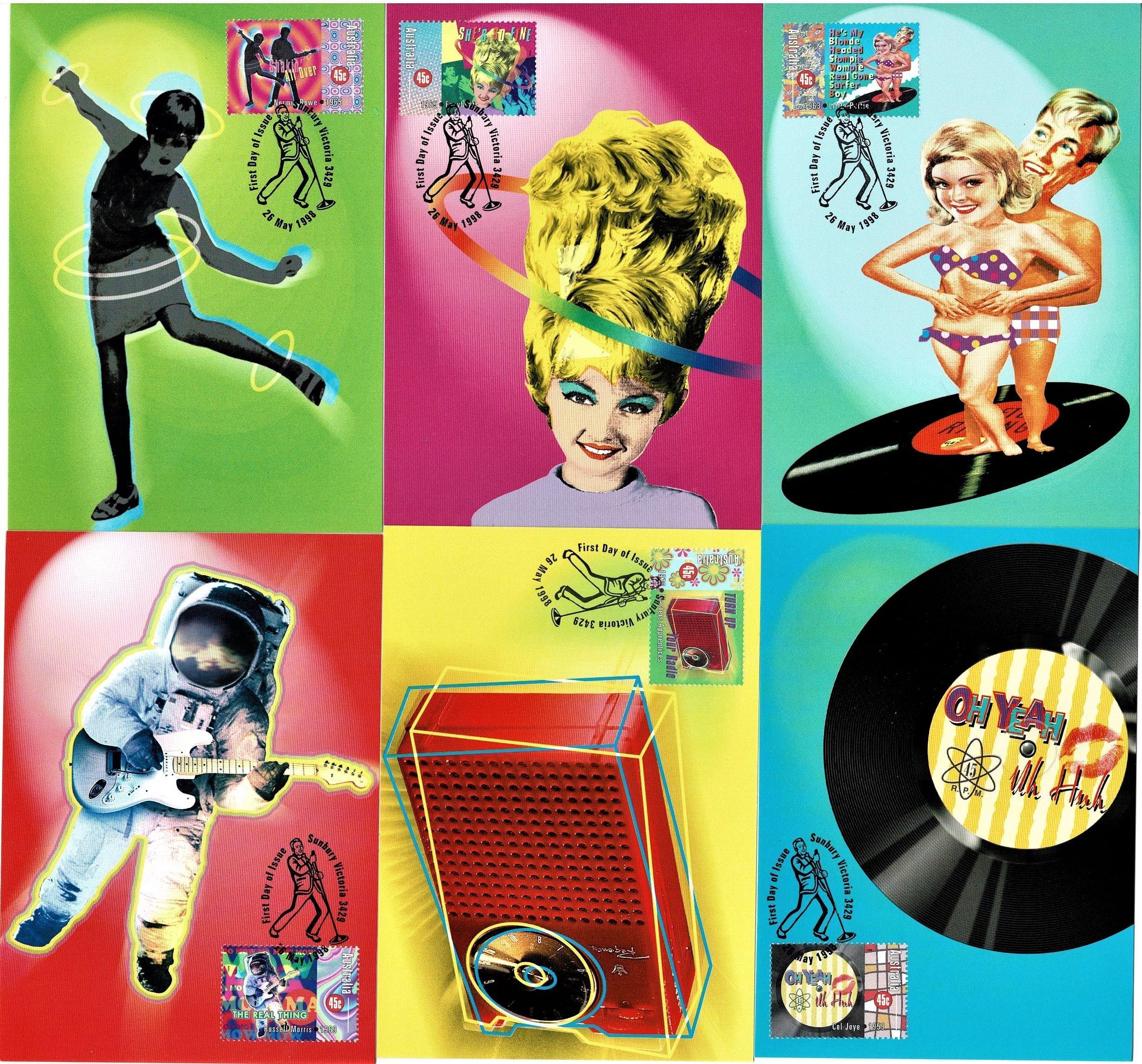 Australia 1998 Rock'n'Roll - The Early Years Set of 12 Maximum Cards ...