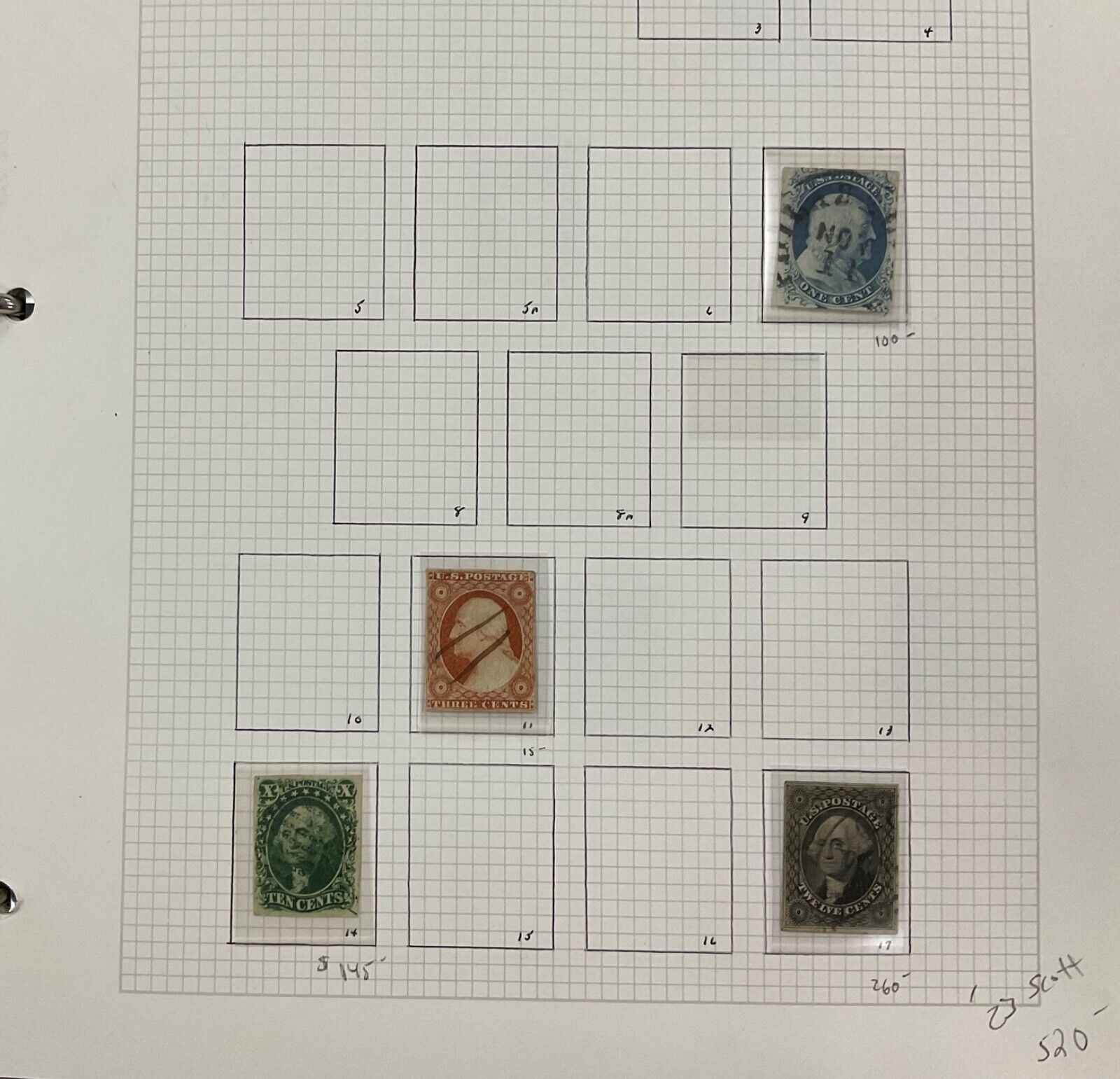 US better STAMP COLLECTION homemade pages 1860-1970 used, NH, LH cv ...