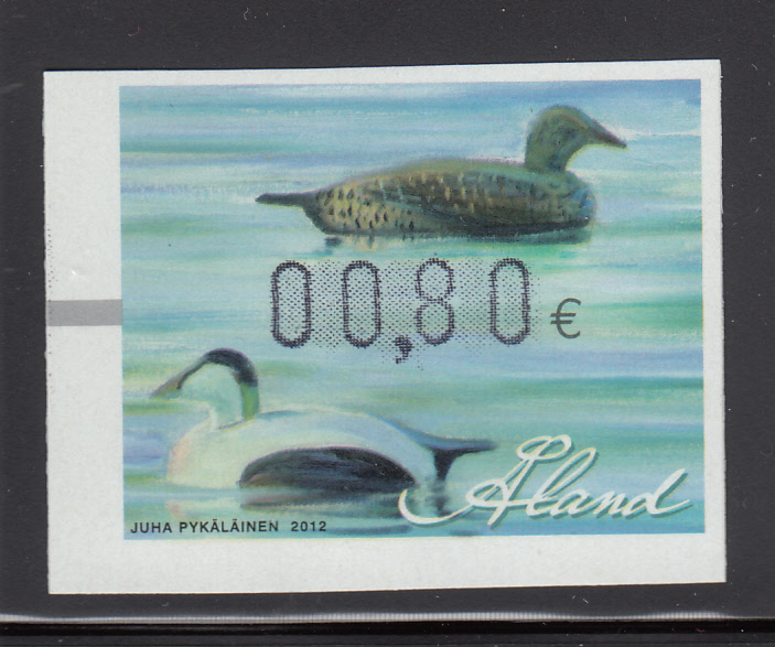 Aland 2012 MNH Postal label 80c Wooden duck decoy Eider / HipStamp