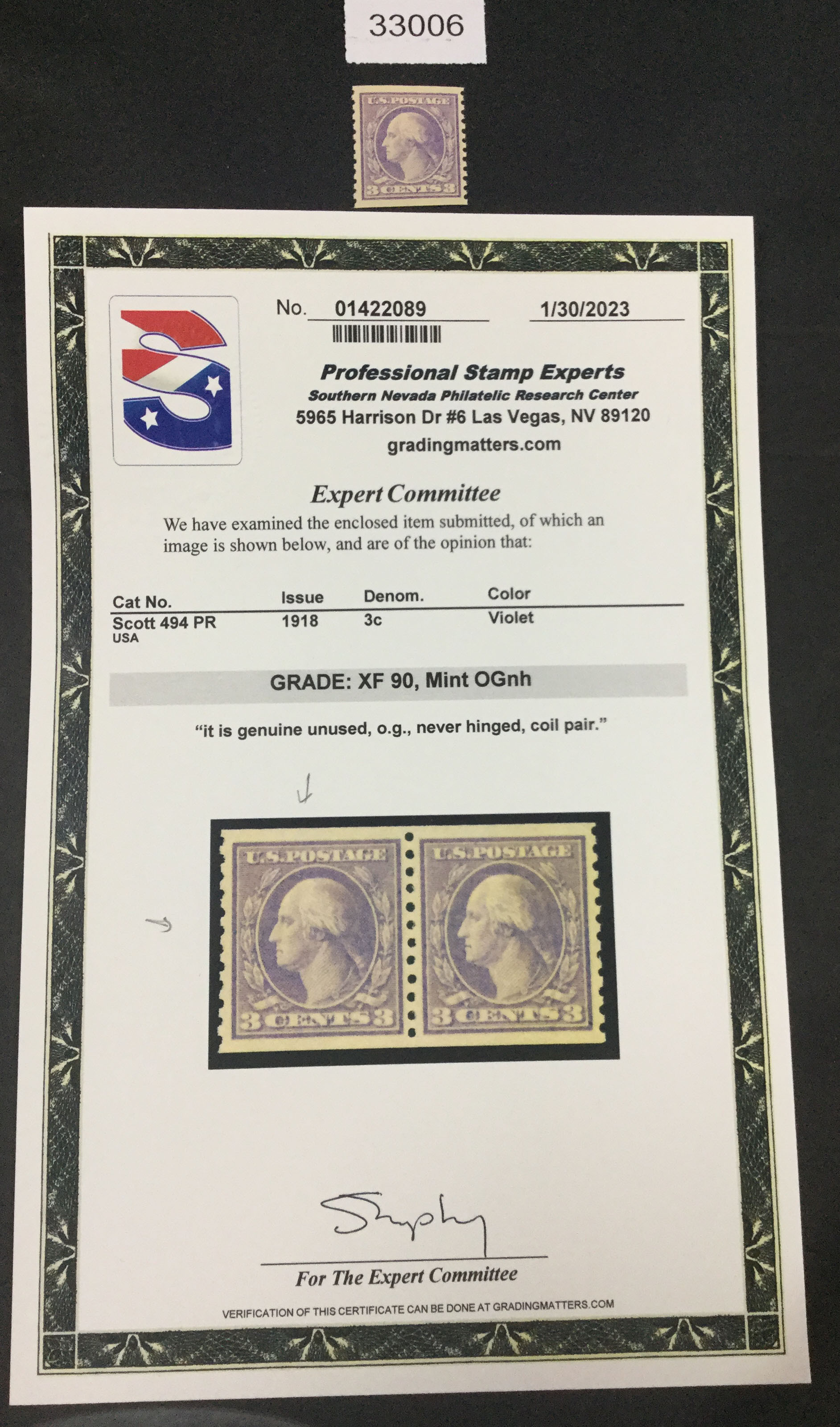 US Stamps #494 Mint OG NH **Pse Cert Graded Xf-90** LOT #33006 | United ...
