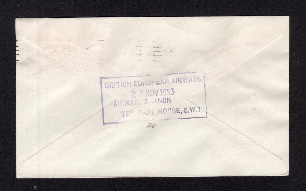 8d BEA AIR Letter Label 'TO London' Used on 1953 Cover | Great Britain ...