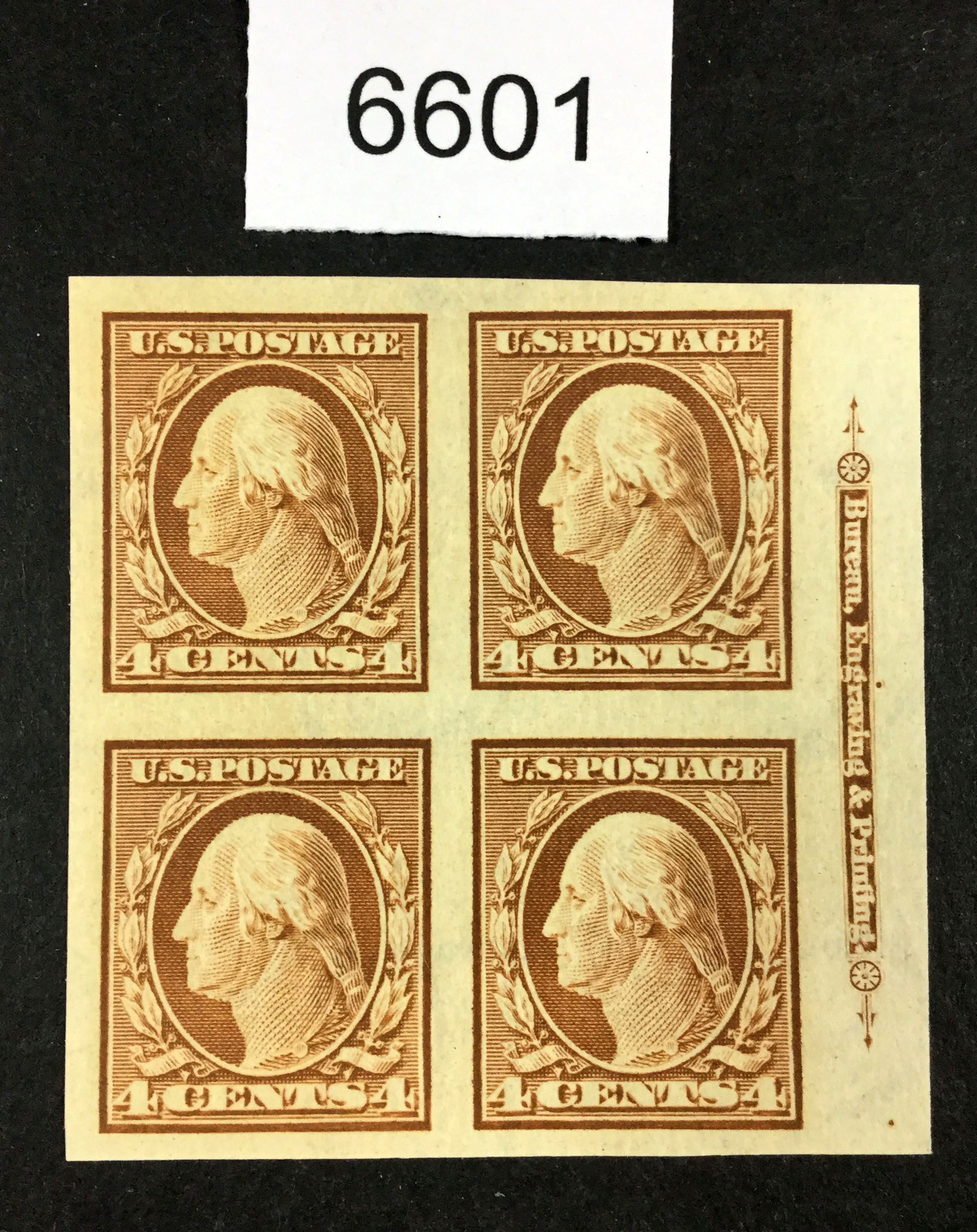 US Stamps # 346 Mint OG LH Block XF LOT #A 6601 | United States ...