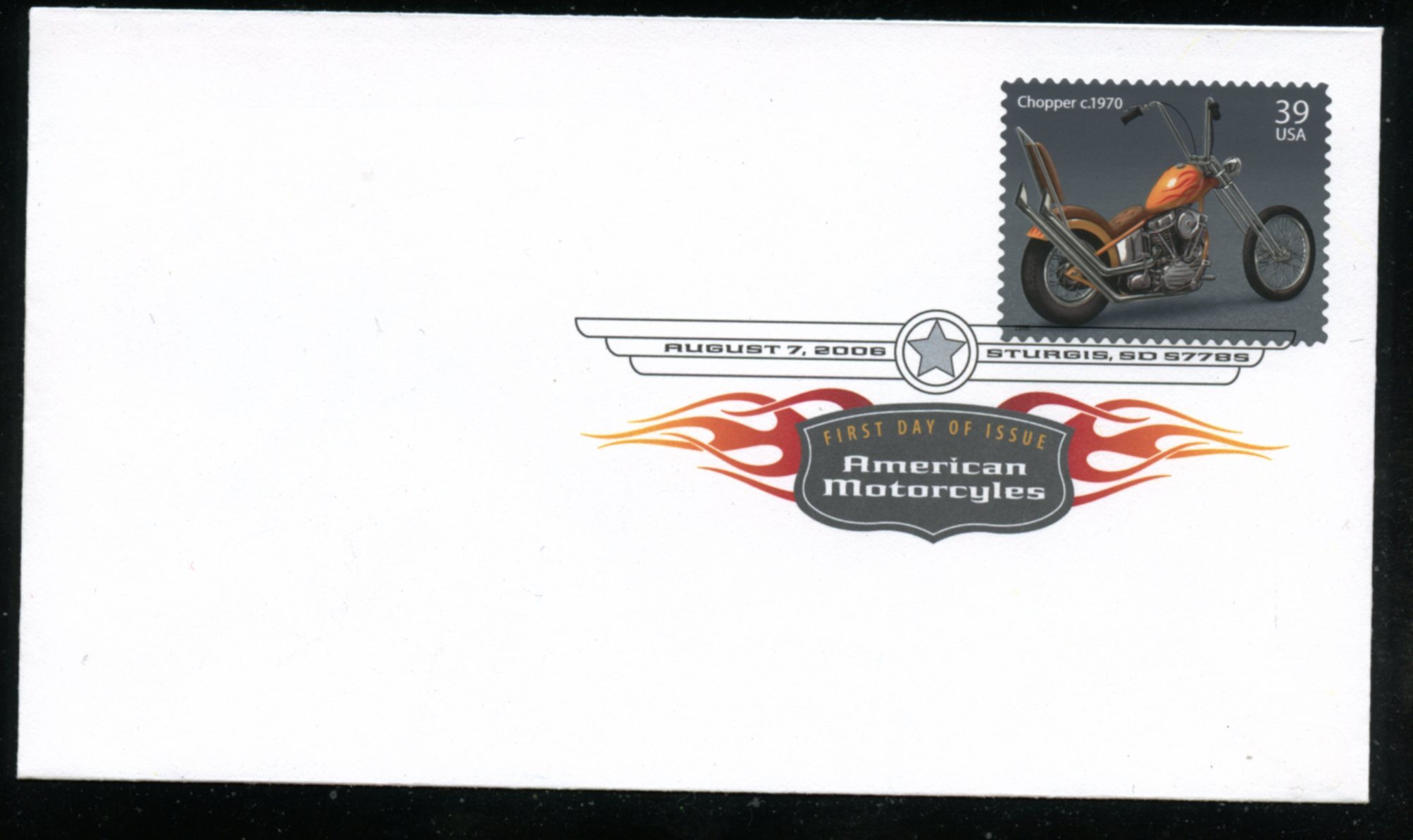 US 4087 Classic Motorcycles 1970 Generic Chopper UA No cachet FDC DCP ...