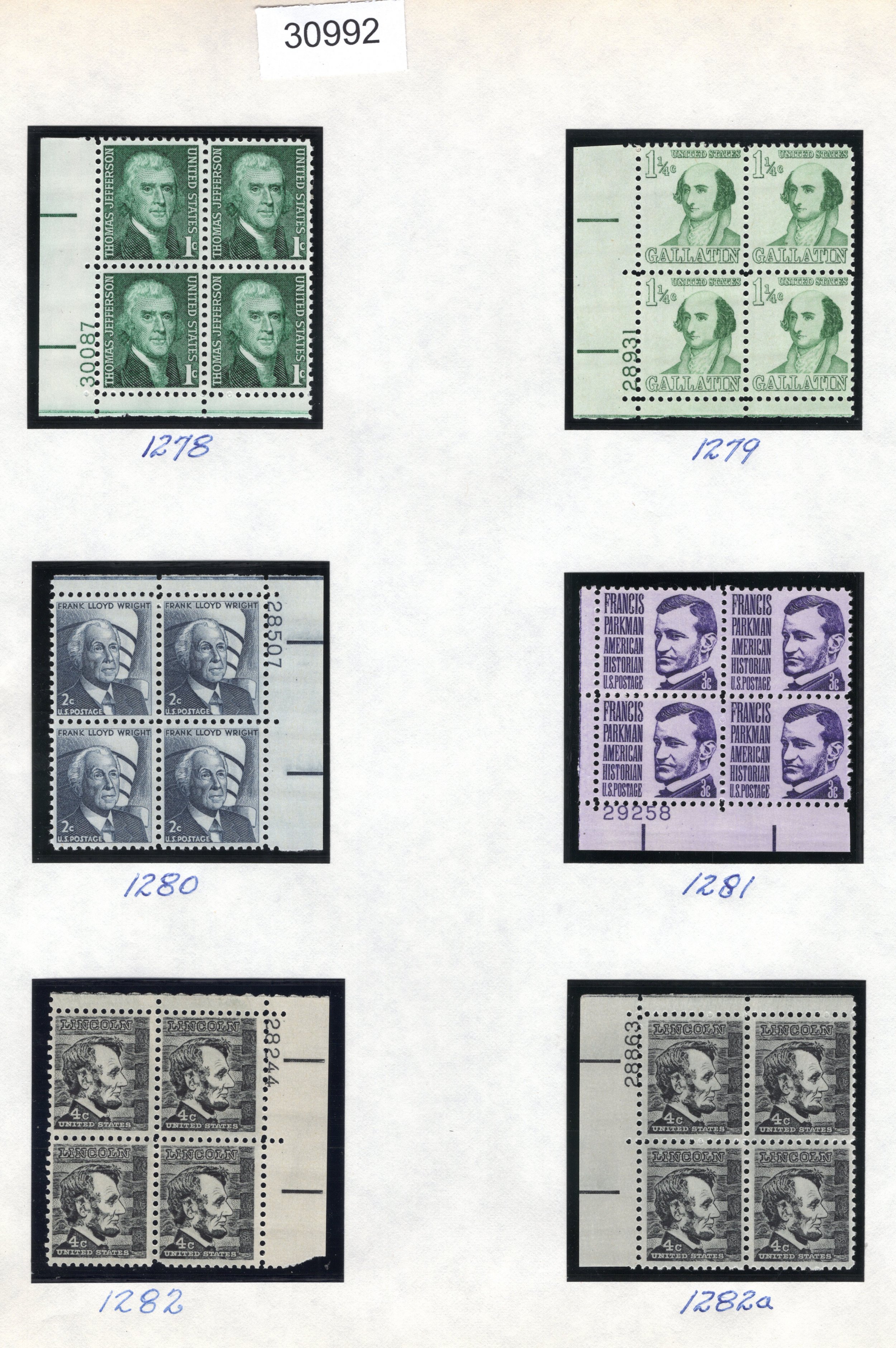US Stamps #1278/1305e Mint OG NH Collections LOT #30992 | United States ...