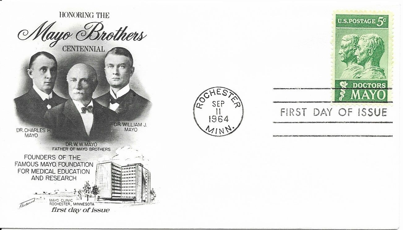 1964 FDC, #1251, 5c Doctors Mayo, Fleetwood | United States, General ...