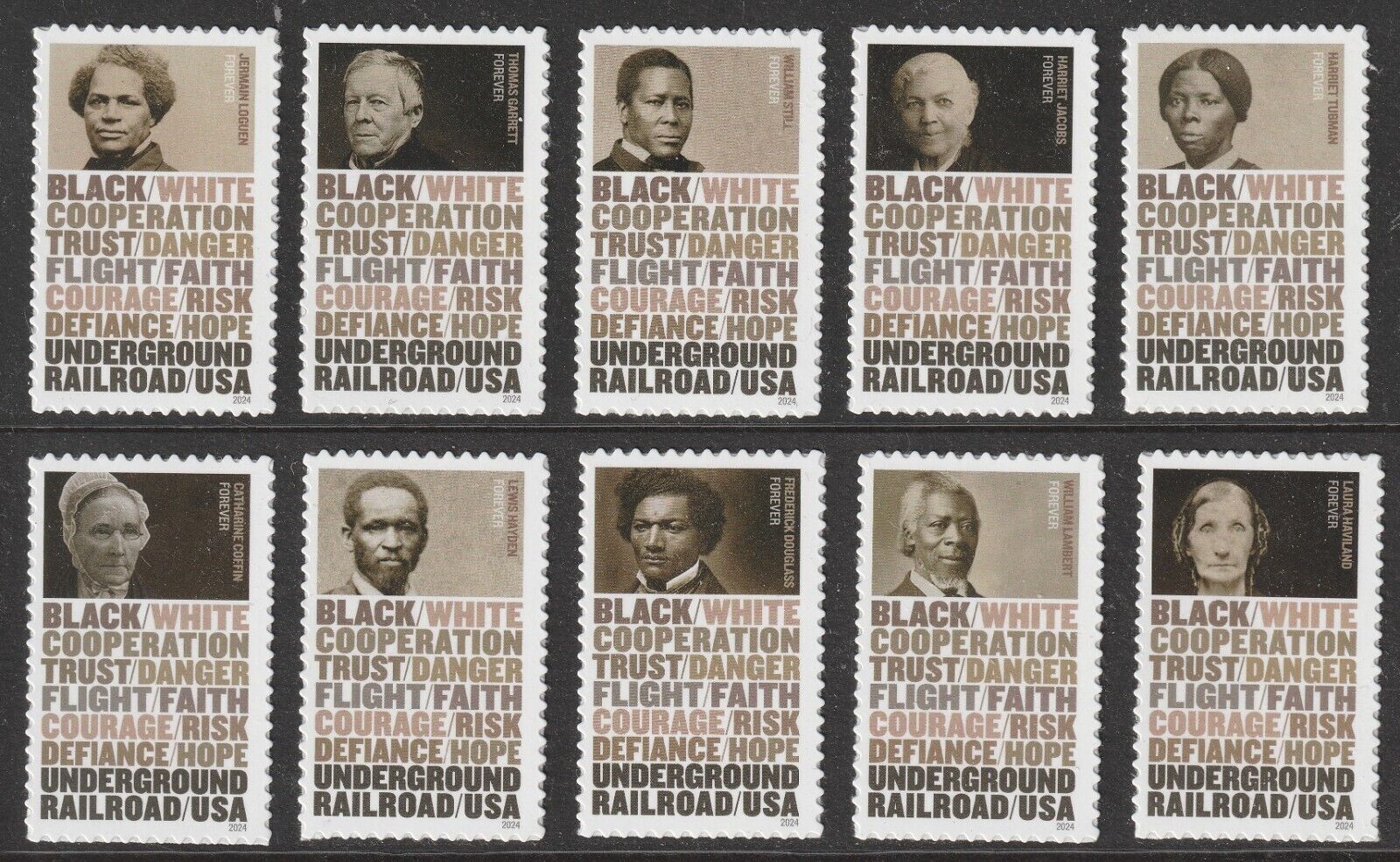 US 5834-5843 The Underground Railroad F set 10 MNH 2024 | United States ...