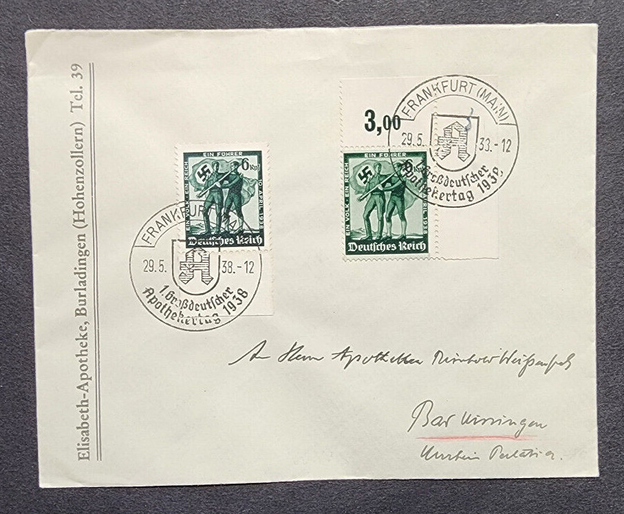 WWI1 WW2 Nazi German Third Reich Germany cover w Special Frankfurt ...