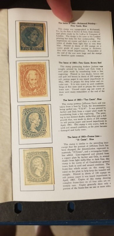 Tasco Confederate States Postage Stamps Booklet 14 Facsimile ...