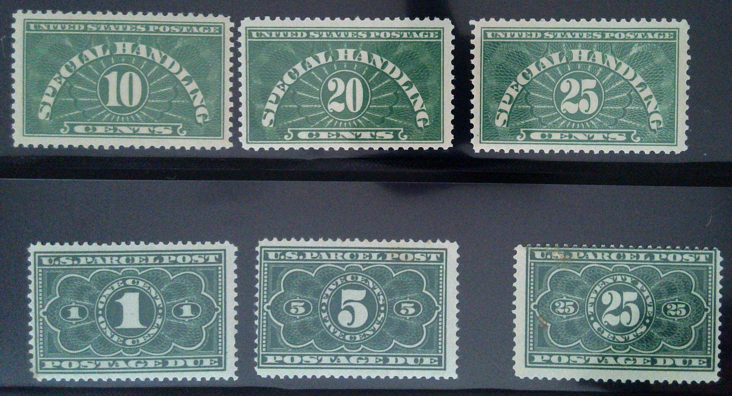 Scott#Q1,3,4 & JQ1,3,5 - Parcel Post & SP handling stamps - Lot - OG ...
